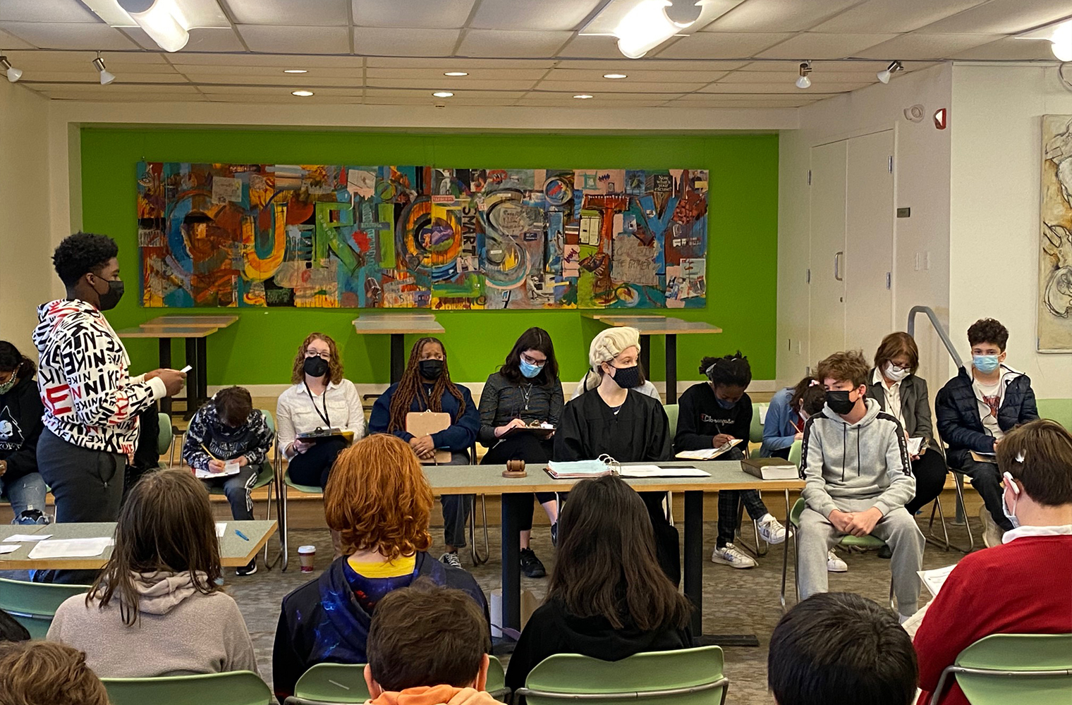 Junior High holds mock trial of the Boston Massacre | The Lab School
